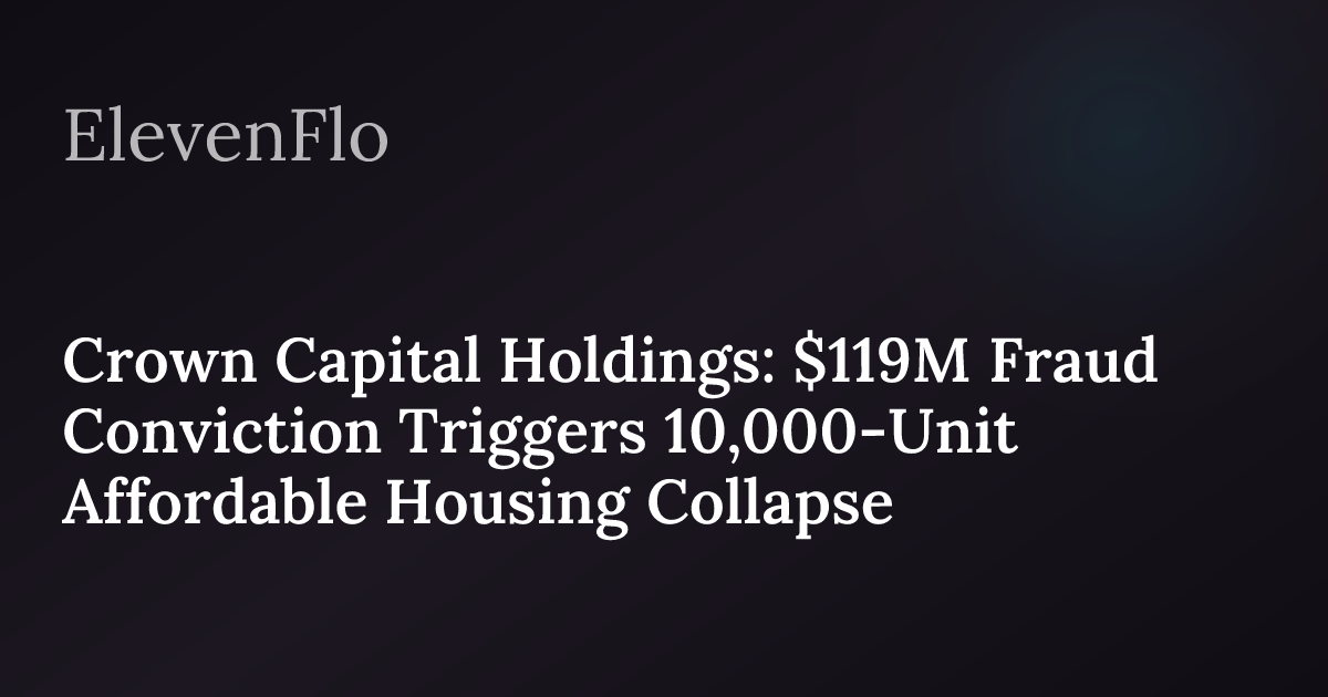 Crown Capital: $119M Fraud Triggers Collapse Update